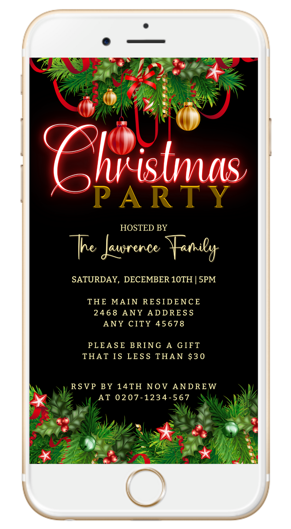 Christmas eVites Collection | Digital Invitations | URCordiallyInvited