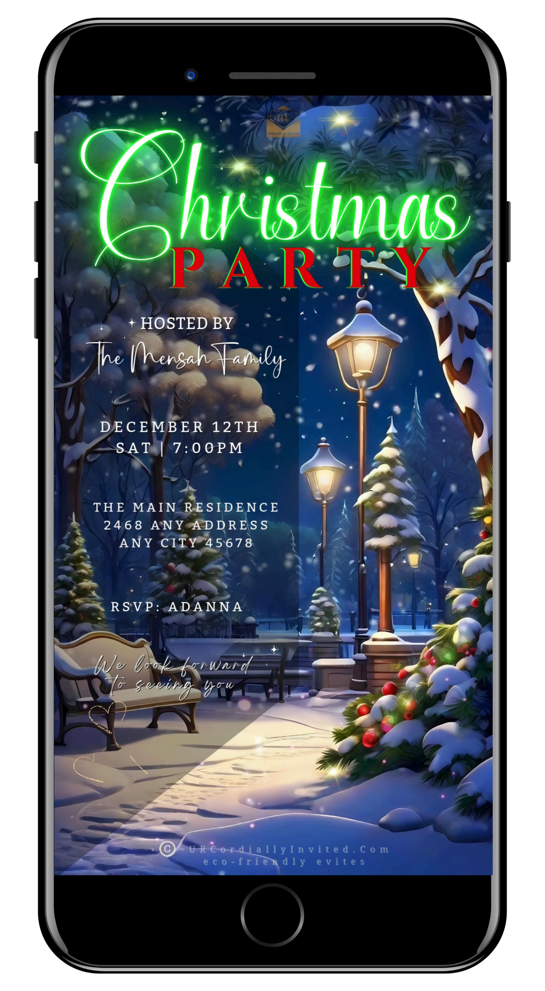 Christmas Party Video Invite | URCordiallyInvited
